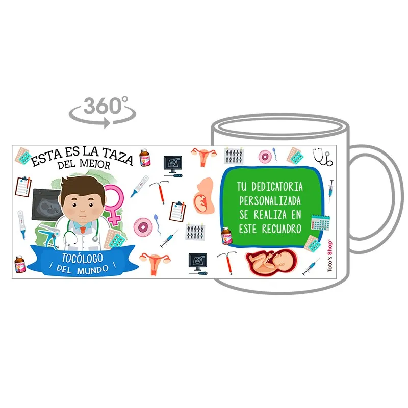 Taza personalizada para el mejor TOCÓLOGO I Toto´s Shop
